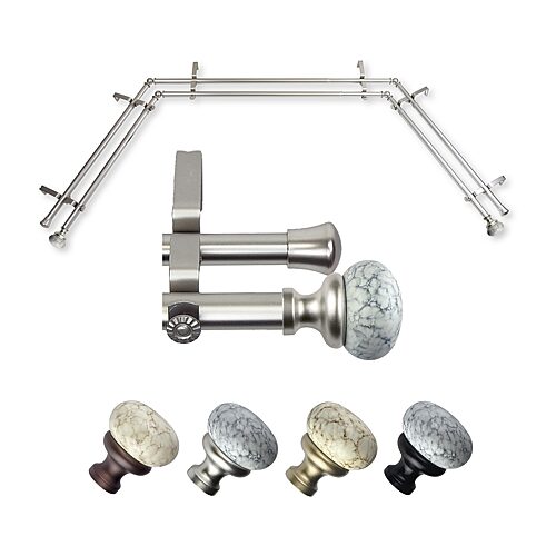 Click here for Rod Desyne Merlyn Double Bay Window Rod  One Size... prices