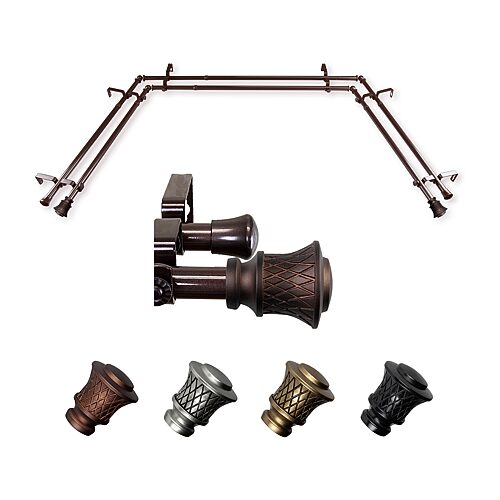 Click here for Rod Desyne Lennart Double Bay Window Rod  One Size... prices
