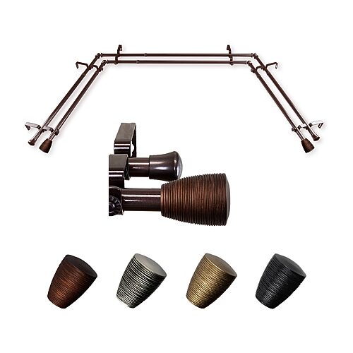 Click here for Rod Desyne Tarzan Double Bay Window Rod  One Size... prices