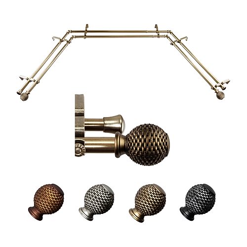 Click here for Rod Desyne Ozana Double Bay Window Rod  One Size... prices