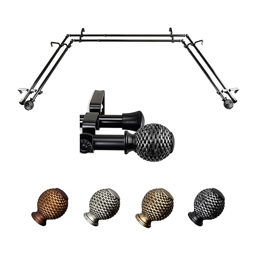 Click here for Rod Desyne Ozana Double Bay Window Rod  One Size... prices