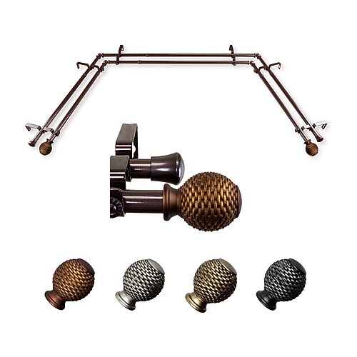 Click here for Rod Desyne Ozana Double Bay Window Rod  One Size... prices