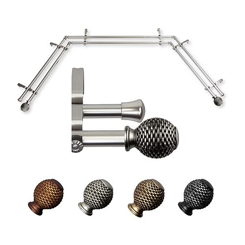 Click here for Rod Desyne Ozana Double Bay Window Rod  One Size... prices