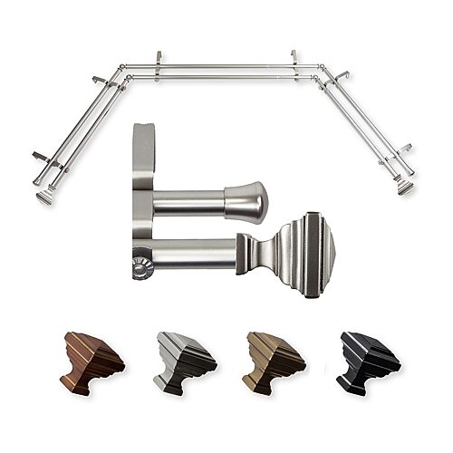 Click here for Rod Desyne Eudora Double Bay Window Rod  One Size... prices