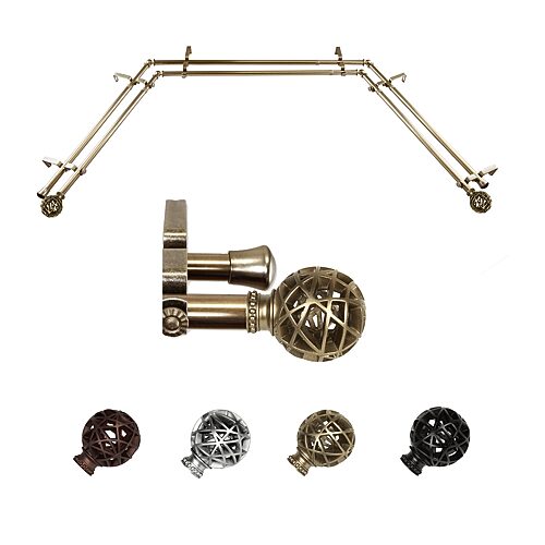Click here for Rod Desyne Leanette Double Bay Window Rod  One Siz... prices