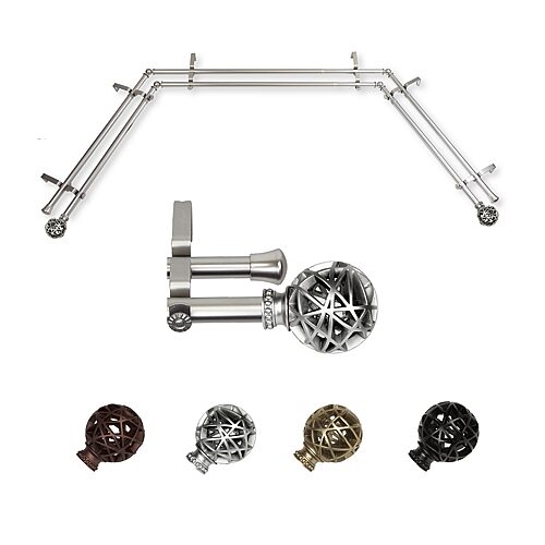Click here for Rod Desyne Leanette Double Bay Window Rod  One Siz... prices