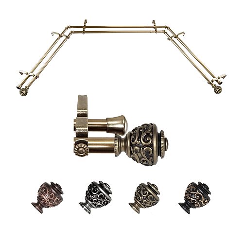 Click here for Rod Desyne Eleanor Double Bay Window Rod  One Size... prices