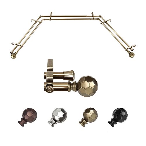 Click here for Rod Desyne Christian Double Bay Window Rod  One Si... prices