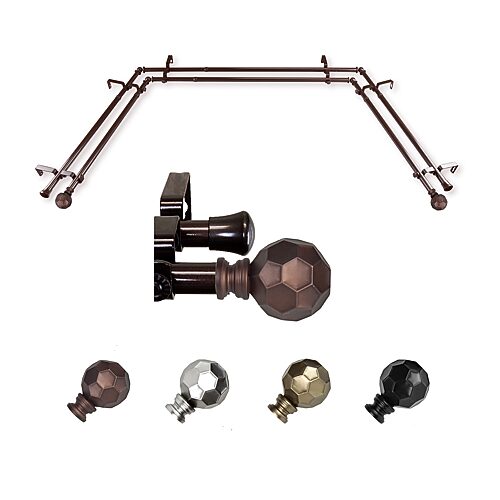 Click here for Rod Desyne Christian Double Bay Window Rod  One Si... prices