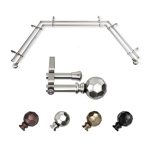 Click here for Rod Desyne Christian Double Bay Window Rod  One Si... prices
