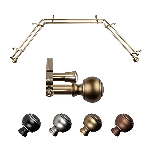 Click here for Rod Desyne Jaylin Double Bay Window Rod  One Size... prices