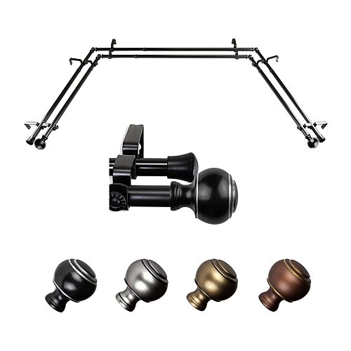 Click here for Rod Desyne Jaylin Double Bay Window Rod  One Size... prices