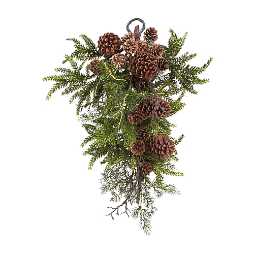 Click here for Nearly Natural 72in Hydrangea Indoor Christmas Swa... prices