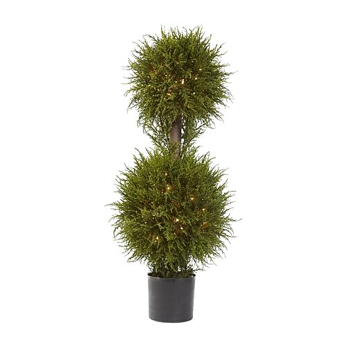 Click here for Nearly Natural 40in Cedar Double Ball Topiary Chri... prices