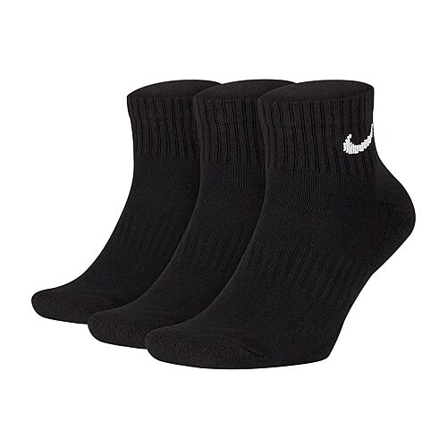 Click here for Nike Mens 3-Pk. Quarter Ankle Socks - Black/white prices