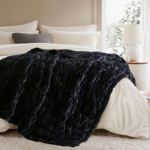 Click here for Madison Park Ruched Reversible Faux-Fur Throw  50... prices