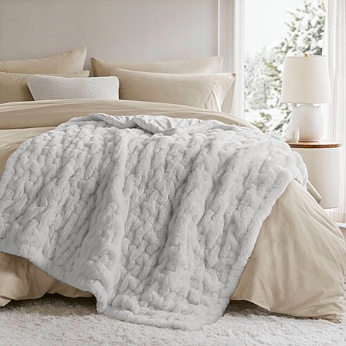 Click here for Madison Park Ruched Reversible Faux-Fur Throw  50... prices