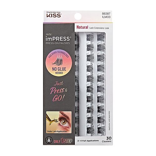 Click here for Kiss Lashes Impress Falsies Natural 30 Clusters  O... prices