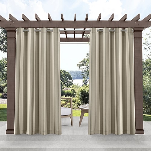 Click here for Exclusive Home Curtains Canopy Stripe Grommet Top... prices