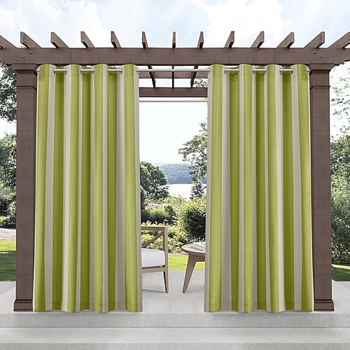 Click here for Exclusive Home Curtains Canopy Stripe Grommet Top... prices