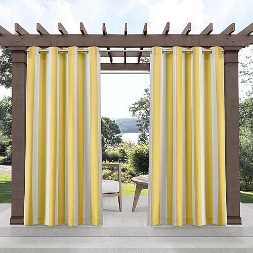 Click here for Exclusive Home Curtains Canopy Stripe Grommet Top... prices