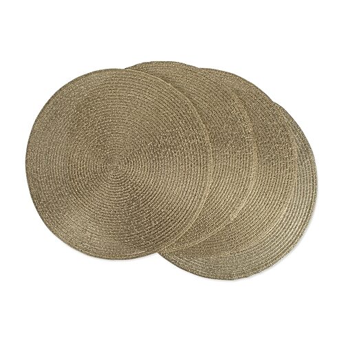 Click here for Metallic Round Polypropylene Woven Placemat  Set o... prices