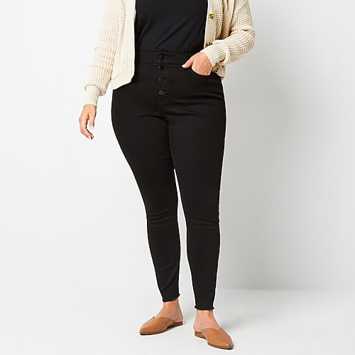 Click here for a.n.a Womens Plus High Rise Ripped Stretch Fabric... prices