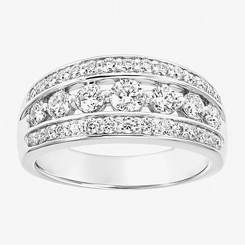 Click here for Womens 9M 1 CT. Lab Created White Moissanite Sterl... prices