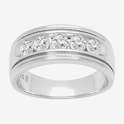 Click here for Mens 9M 1 CT. Lab Created White Moissanite Sterlin... prices