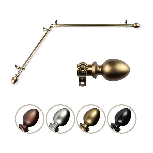 Click here for Rod Desyne Emeka Corner 3/4 IN Adjustable Curtain... prices