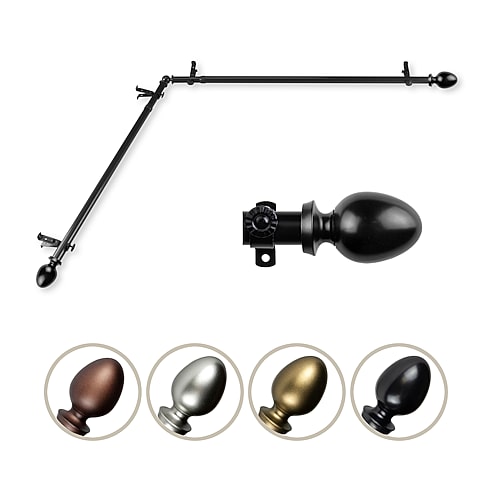 Click here for Rod Desyne Emeka Corner 3/4 IN Adjustable Curtain... prices