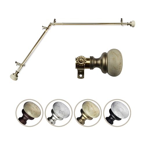 Click here for Rod Desyne Merlyn Corner 3/4 IN Adjustable Curtain... prices