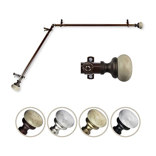 Click here for Rod Desyne Merlyn Corner 3/4 IN Adjustable Curtain... prices