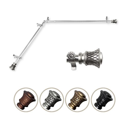 Click here for Rod Desyne Lennart Corner 3/4 IN Adjustable Curtai... prices