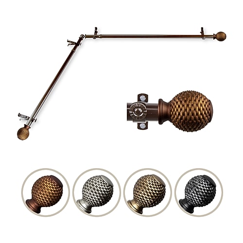 Click here for Rod Desyne Ozana Corner 3/4 IN Adjustable Curtain... prices