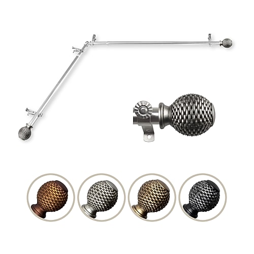 Click here for Rod Desyne Ozana Corner 3/4 IN Adjustable Curtain... prices