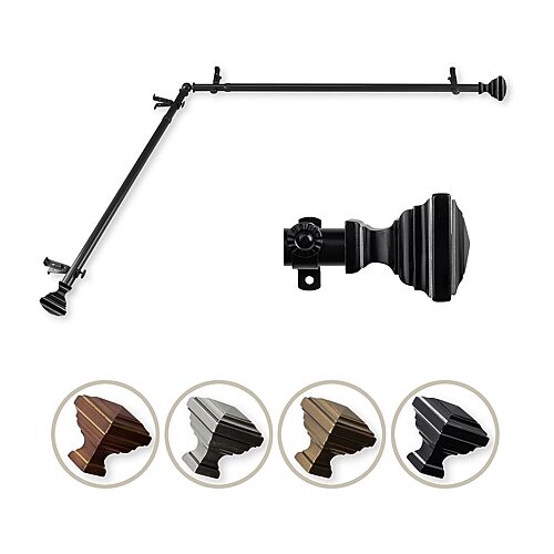 Click here for Rod Desyne Eudora Corner 3/4 IN Adjustable Curtain... prices
