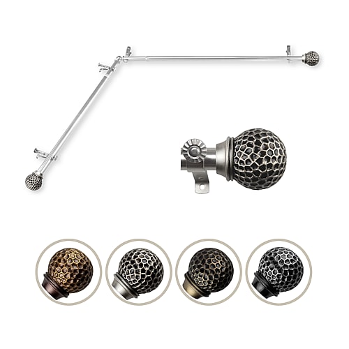 Click here for Rod Desyne Celio Corner 3/4 IN Adjustable Curtain... prices