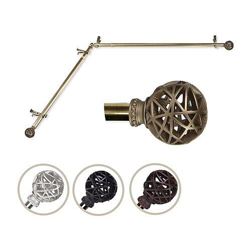 Click here for Rod Desyne Leannette Corner 3/4 IN Adjustable Curt... prices