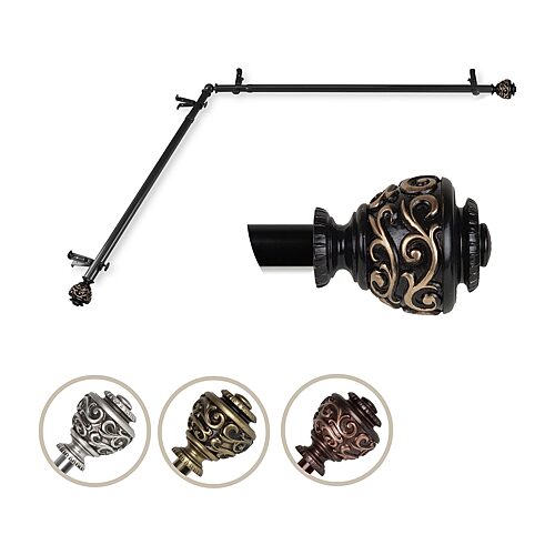 Click here for Rod Desyne Eleanor Corner 3/4 IN Adjustable Curtai... prices