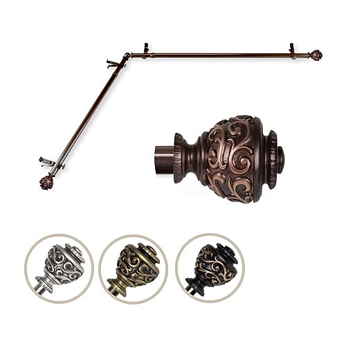 Click here for Rod Desyne Eleanor Corner 3/4 IN Adjustable Curtai... prices