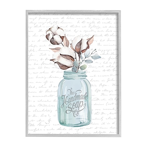 Click here for 24X30 Handmade Soap Jar Print  One Size  White prices