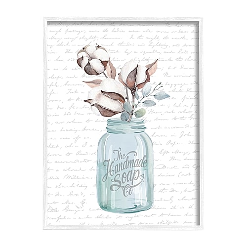 Click here for 24X30 Handmade Soap Jar Print  One Size  White prices