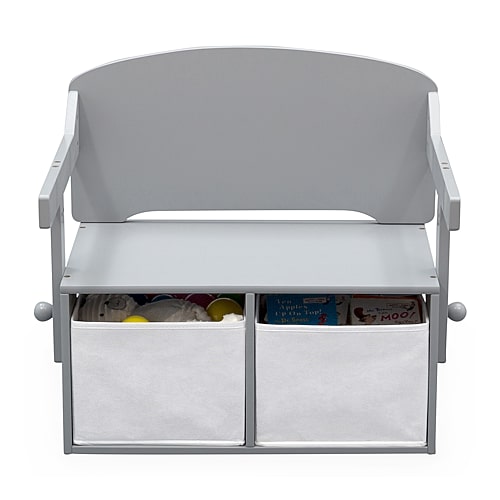 Click here for MySize Activity Kids Storage Bench  One Size  Gray prices