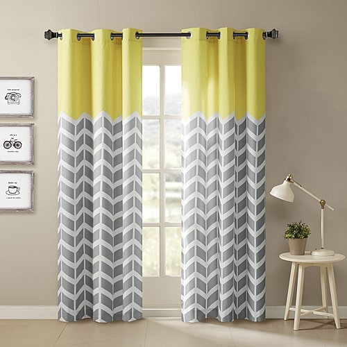 Click here for Intelligent Design Rayna Chevron Grommet Top Energ... prices