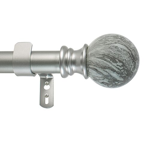 Click here for Decopolitan Gray Marble 1 IN Adjustable Curtain Ro... prices
