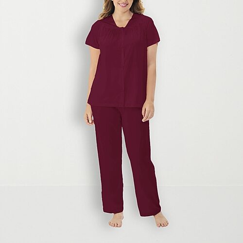 Click here for Exquisite Form Womens V-Neck Short Sleeve 2-pc. Pa... prices