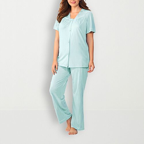 Click here for Exquisite Form Womens V-Neck Short Sleeve 2-pc. Pa... prices