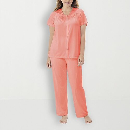 Click here for Exquisite Form Womens V-Neck Short Sleeve 2-pc. Pa... prices