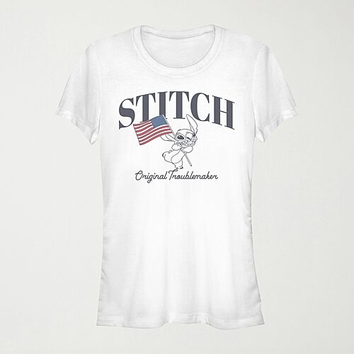 Click here for Stitch Flag Womens Juniors Crew Neck Short Sleeve... prices